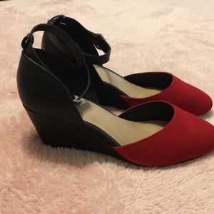 torrid | Shoes | Red Suede Pointy Wedge | Poshmark